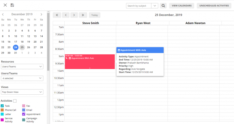 How to Manage Activities with Dynamics Calendar - AppJetty Blog