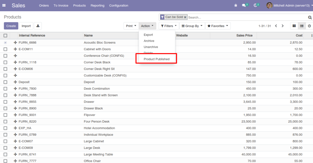 Creating Server Actions in Odoo 13 - AppJetty