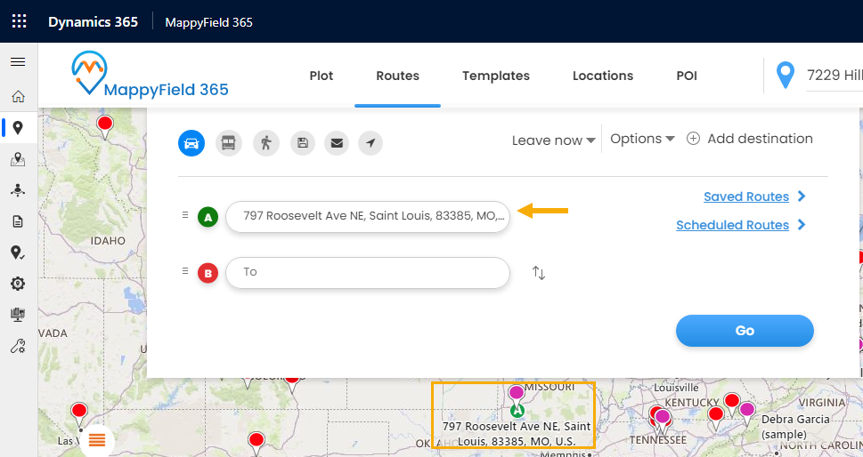 How To Perform Quick Action For A Specific Record From The Map Using Dynamics Crm Map