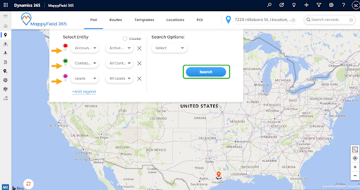 How To Perform Quick Action For A Specific Record From The Map Using Dynamics Crm Map